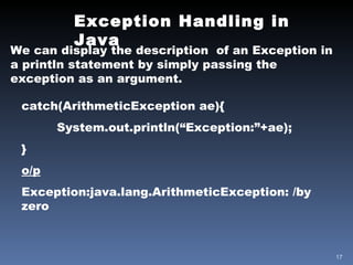 exception handling | PPT