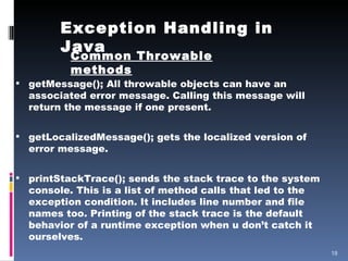 exception handling | PPT