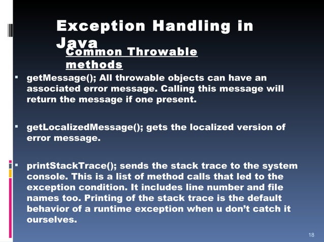 exception handling | PPT