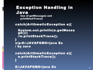 exception handling | PPT