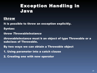 exception handling | PPT