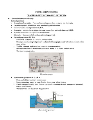 Chapter 8 Generation of Electricity | PDF