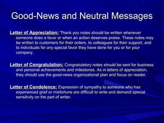 Chapter 8,good news and neutral messages | PPT