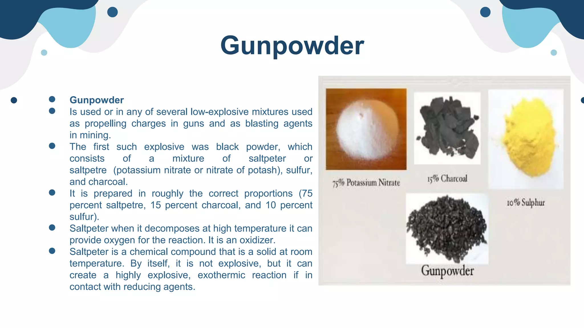 Chapter8 gunpowder and other explosives | PPTX | First Aid | Injuries