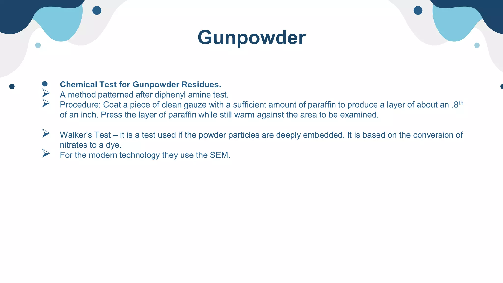 Chapter8 gunpowder and other explosives | PPTX