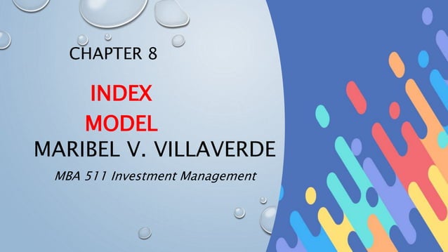 Chapter 8 Index Model, Index Model, Index Model | PPT