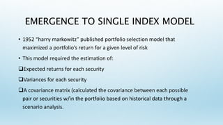 Chapter 8 Index Model, Index Model, Index Model | PPTX