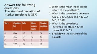 Chapter 8 Index Model, Index Model, Index Model | PPTX