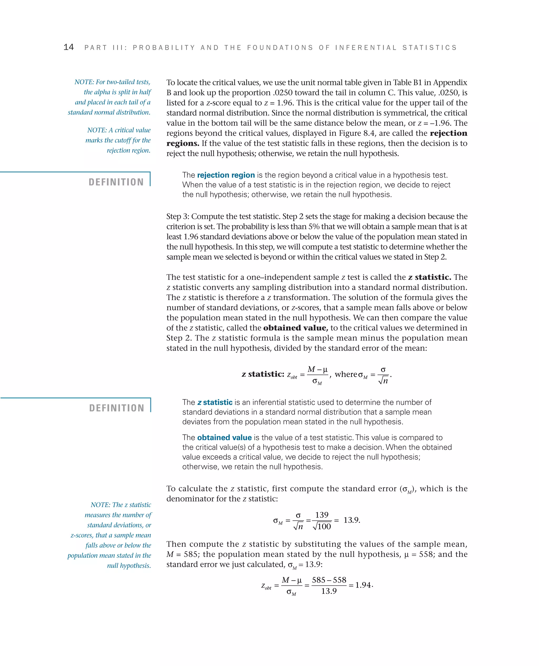 Chapter8 introduction to hypothesis testing | PDF