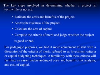 Chapter8 investmentcriteria | PPT