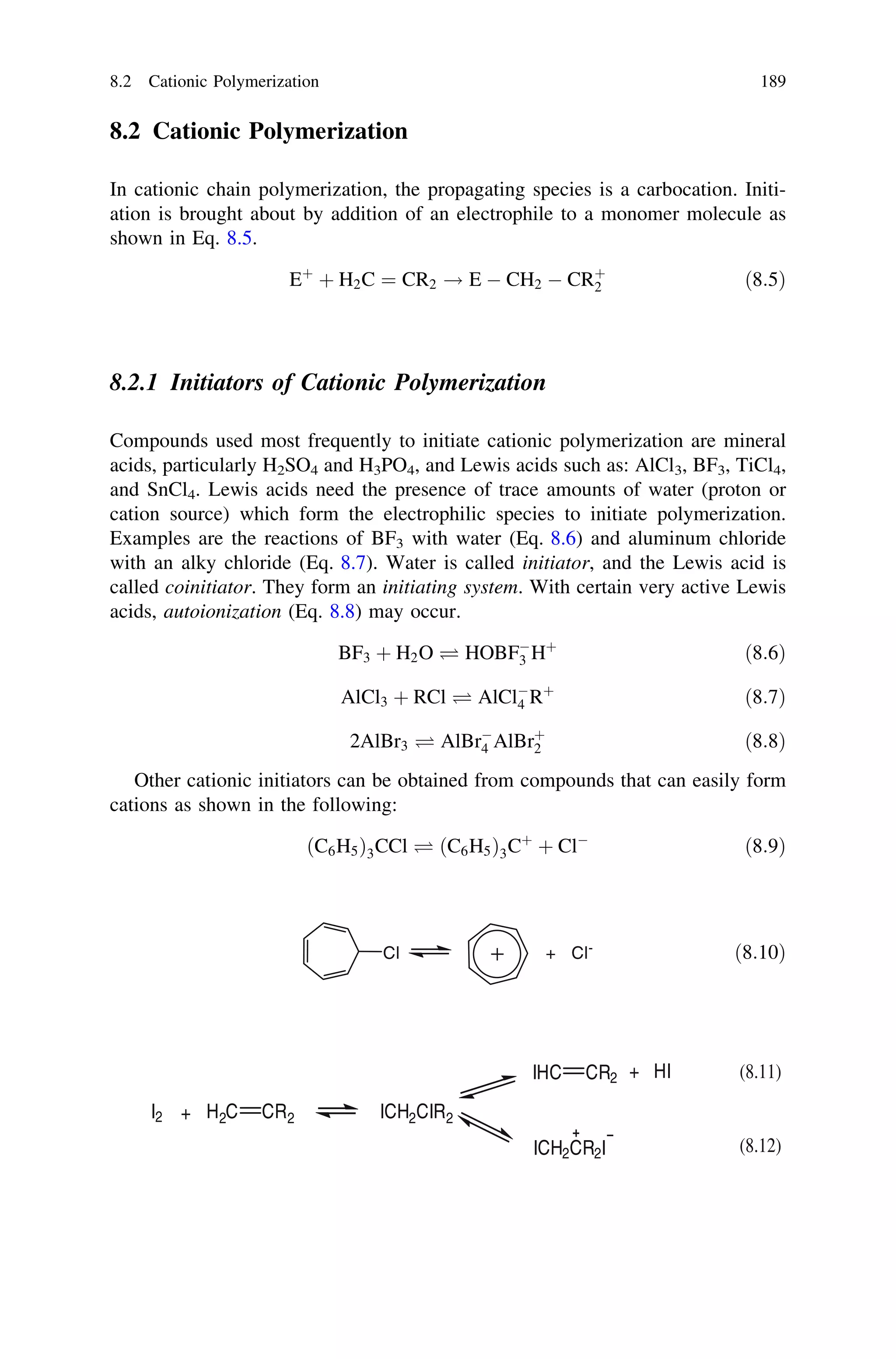 Chapter 8 ionic chain polymerization | PDF | Chemistry | Science