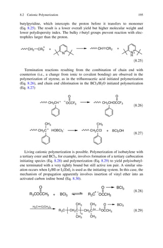 Chapter 8 ionic chain polymerization | PDF