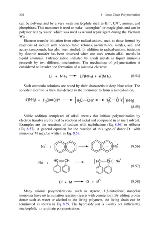 Chapter 8 ionic chain polymerization | PDF