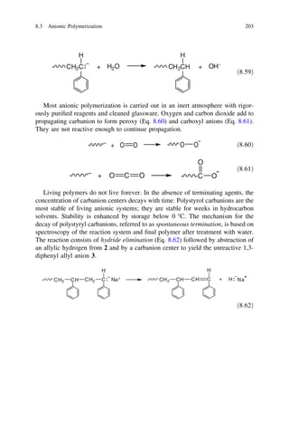 Chapter 8 ionic chain polymerization | PDF
