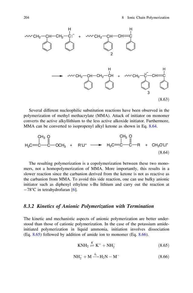 Chapter 8 ionic chain polymerization | PDF | Chemistry | Science