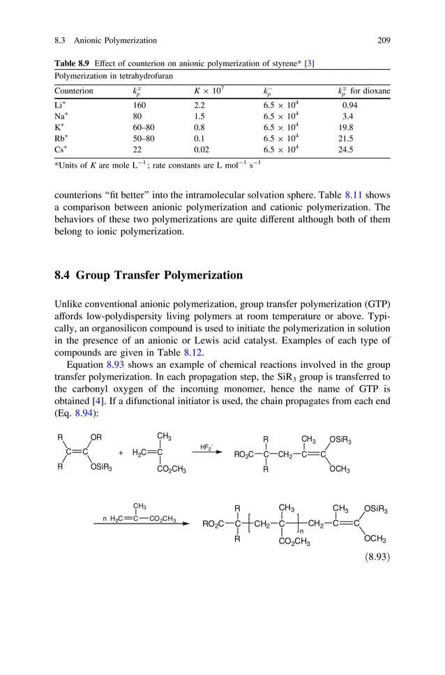 Chapter 8 ionic chain polymerization | PDF | Chemistry | Science