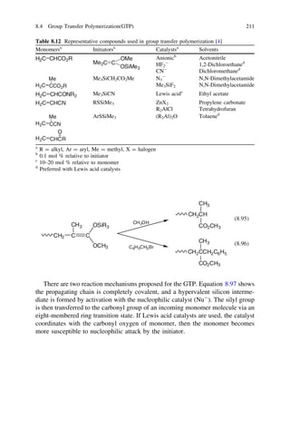 Chapter 8 ionic chain polymerization | PDF | Chemistry | Science
