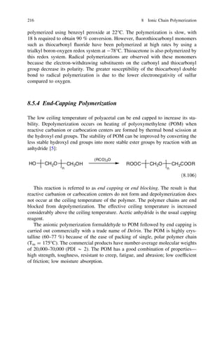Chapter 8 ionic chain polymerization | PDF
