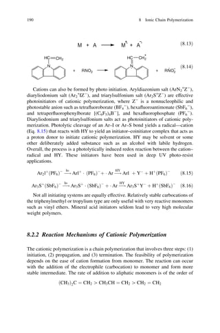 Chapter 8 ionic chain polymerization | PDF