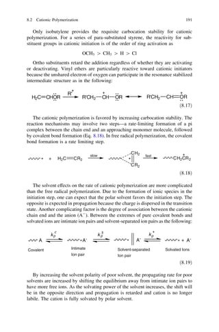 Chapter 8 ionic chain polymerization | PDF