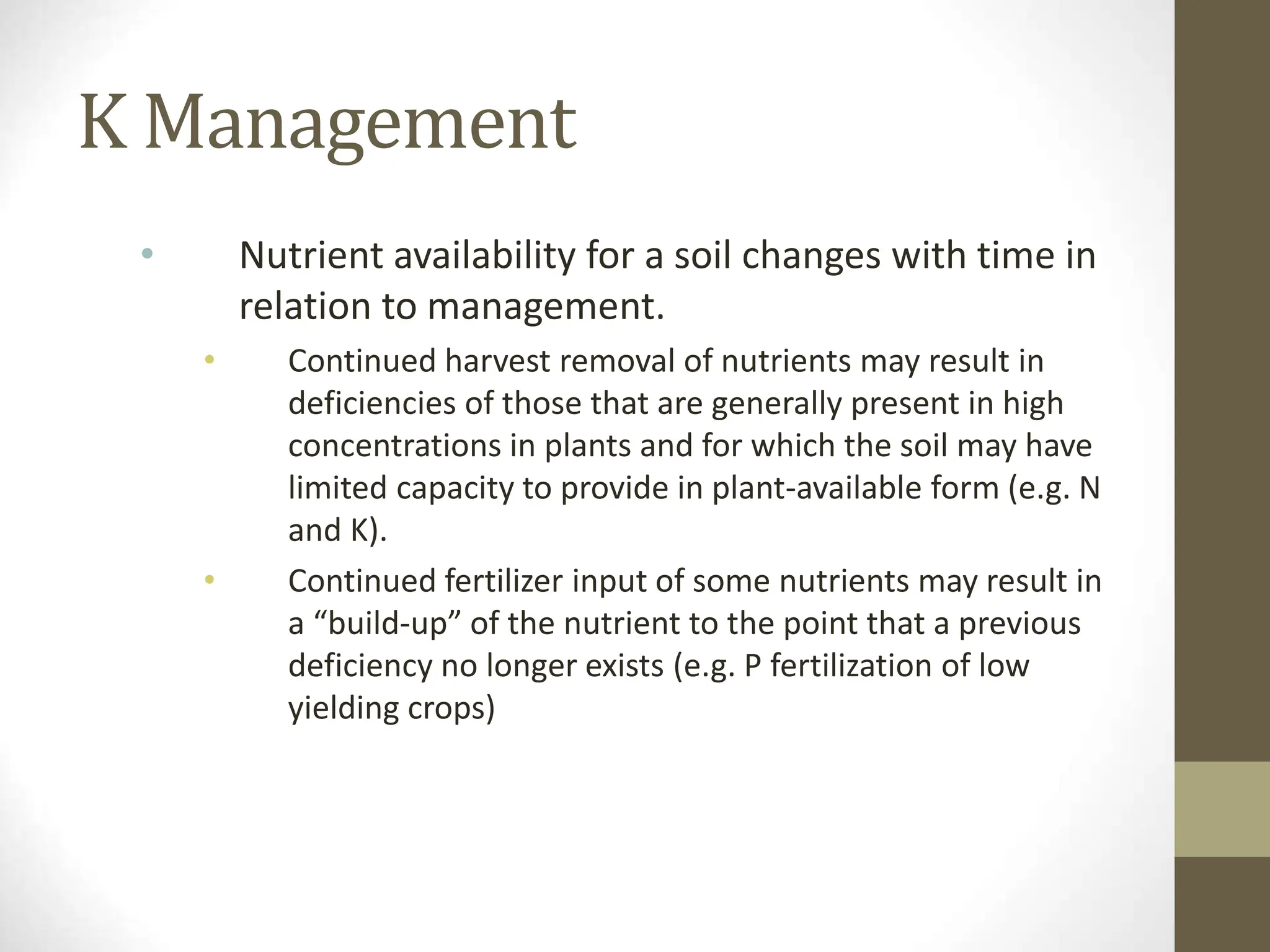 Chapter8_K.ppt for soil management and conservation and fertilizer k | PPT