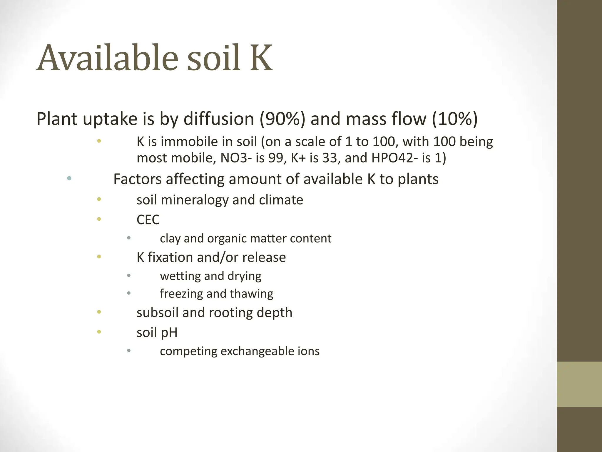 Chapter8_K.ppt for soil management and conservation and fertilizer k | PPT
