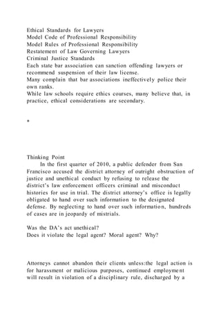 Chapter 8 law and legal professionals lecture sli | DOCX