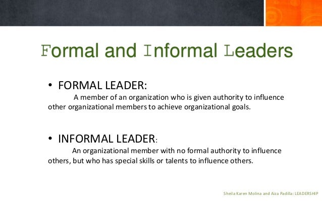 Formal And Informal Leadership Four Key Lessons On Self Leadership