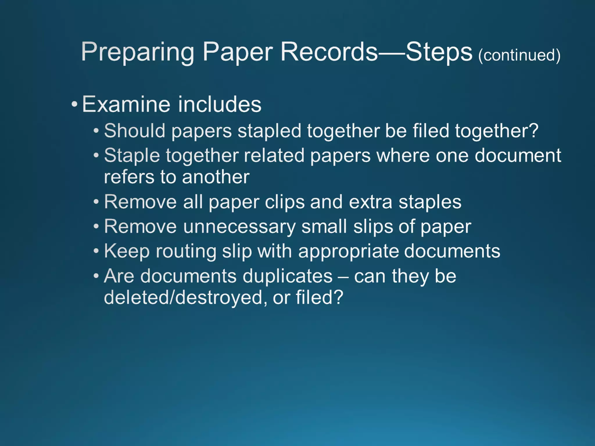 Chapter 8: Records Managment | PPT