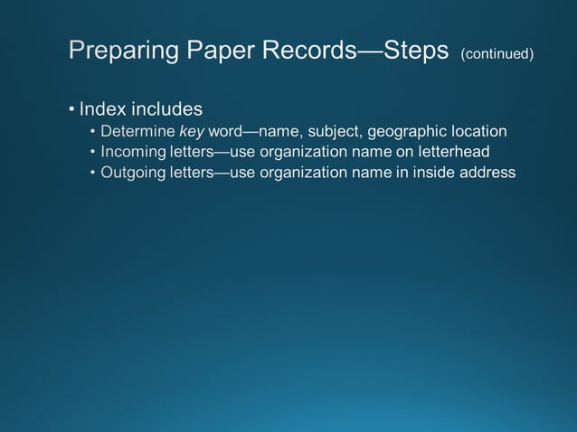 Chapter 8: Records Managment | PPT