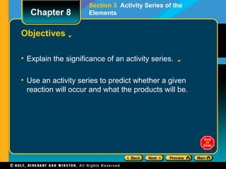 Pre-AP: Types of Reactions / Activity Series | PPT
