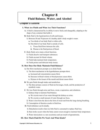 Chapter 8 lecture outline | DOC | Nutrition | Healthy Living