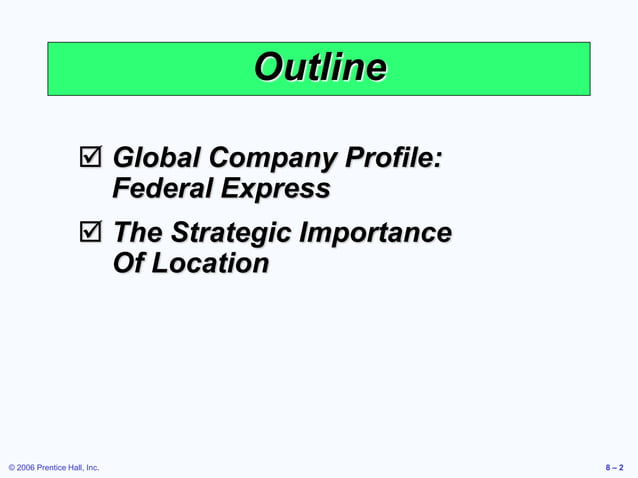 Chapter 8 Location Strategy.ppt | Travel Preparation and Advice | Travel