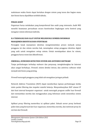 Chapter 8 management information system 12th edition 2012 laudon | PDF