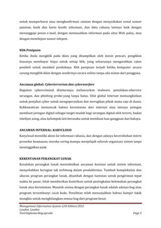 Chapter 8 management information system 12th edition 2012 laudon | PDF