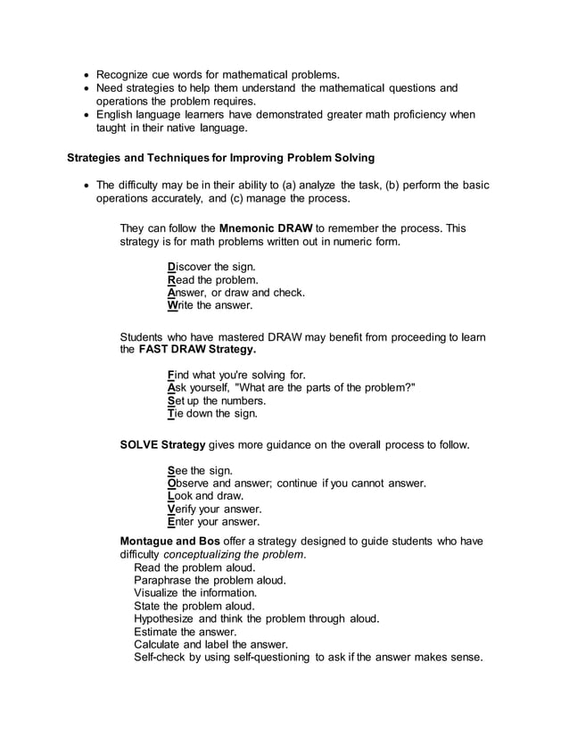 Chapter 8 math strategies and techniques by sheena bernal