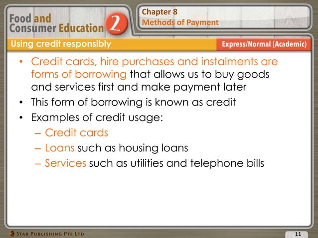 Chapter 8 Methods of Payment | PPTX | Credit Cards | Personal Debt
