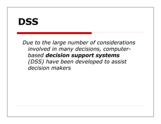 Chapter 8 Mis Decision Support System | PPT | Databases | Computer ...