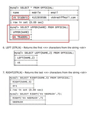 Chapter8 my sql revision tour | PDF