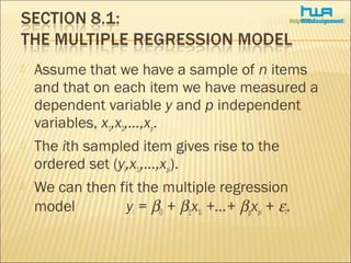 Get Multiple Regression Assignment Help | PPT