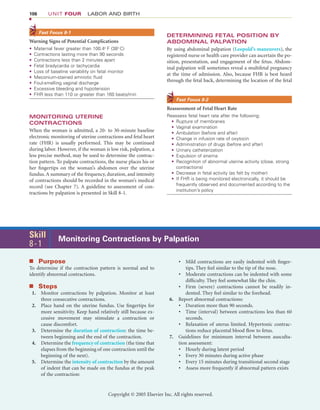 Chapter 8 nursing care during labor and pain management | PDF
