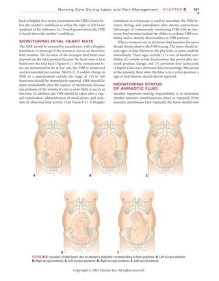 Chapter 8 nursing care during labor and pain management | PDF
