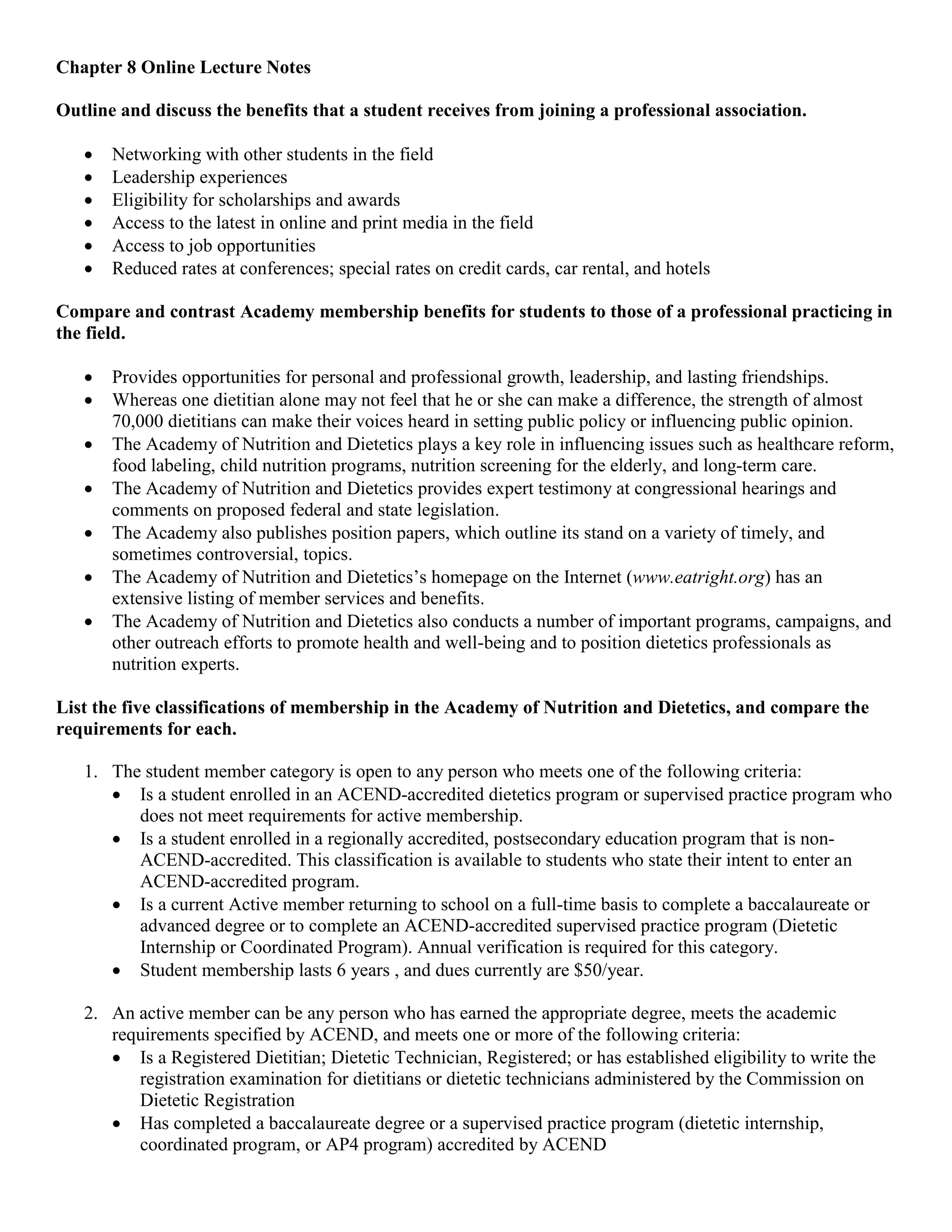 Chapter 8 Online Lecture Notes | PDF