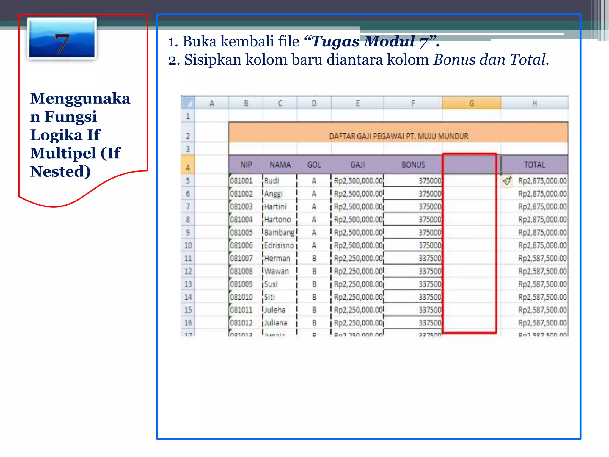 Chapter 8 - Operator Logika | PPT