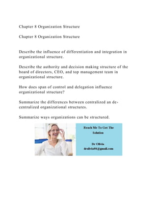 Chapter 8 Organization StructureChapter 8 Organization Structure.docx