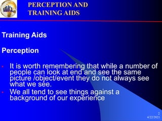 Chapter 8: Perception and Visual Aids | PPT