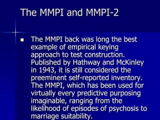 Chapter 8 personality assessment | PPTX | Educational Assessment ...