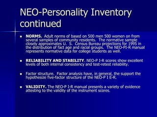 Chapter 8 personality assessment | PPTX | Educational Assessment ...