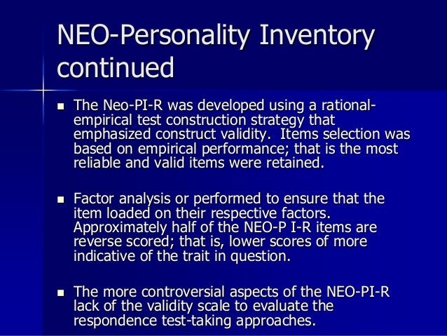 Chapter 8 personality assessment