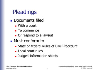 Chapter 8 pleadings civ lit 2nd | PPTX